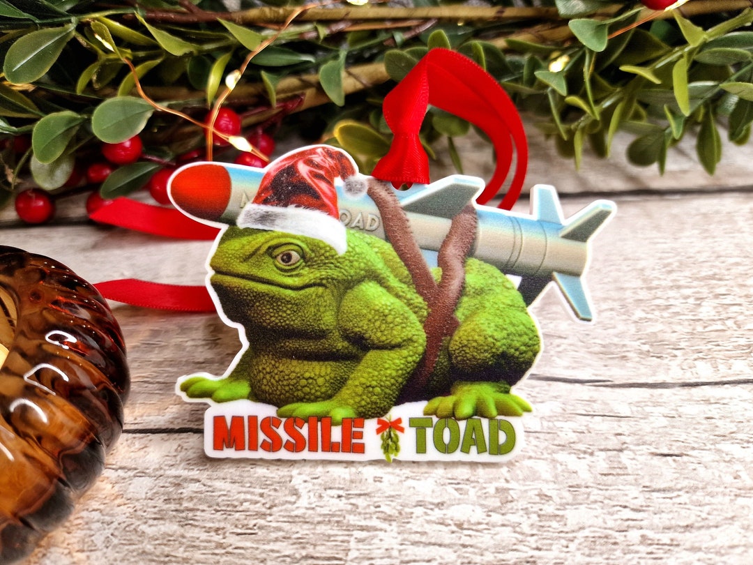 Missile Toad Hanging Christmas Ornament Mistletoe Bauble Funny Novelty ...