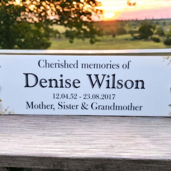 Memorial Bench Plaque - Etsy