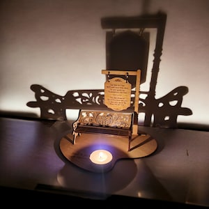 Personalised Wedding Memorial Centrepiece Candle Display - Bench - Save ...
