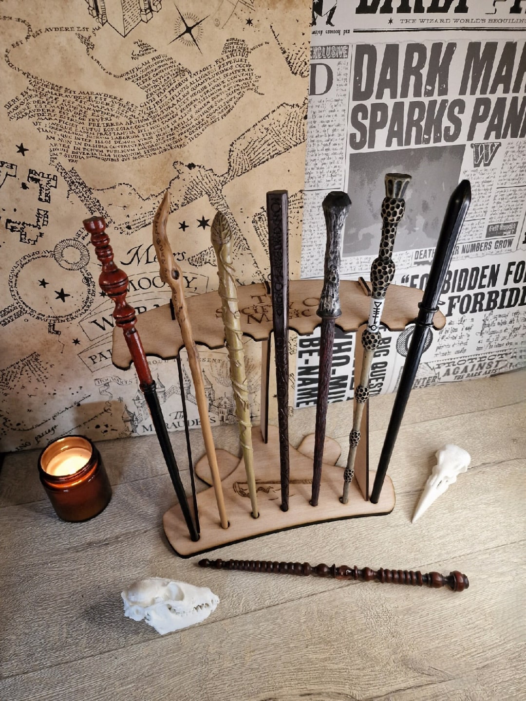 Magic Wand Upright Display Stand. Display Your Wand Collection!! Wicca ...