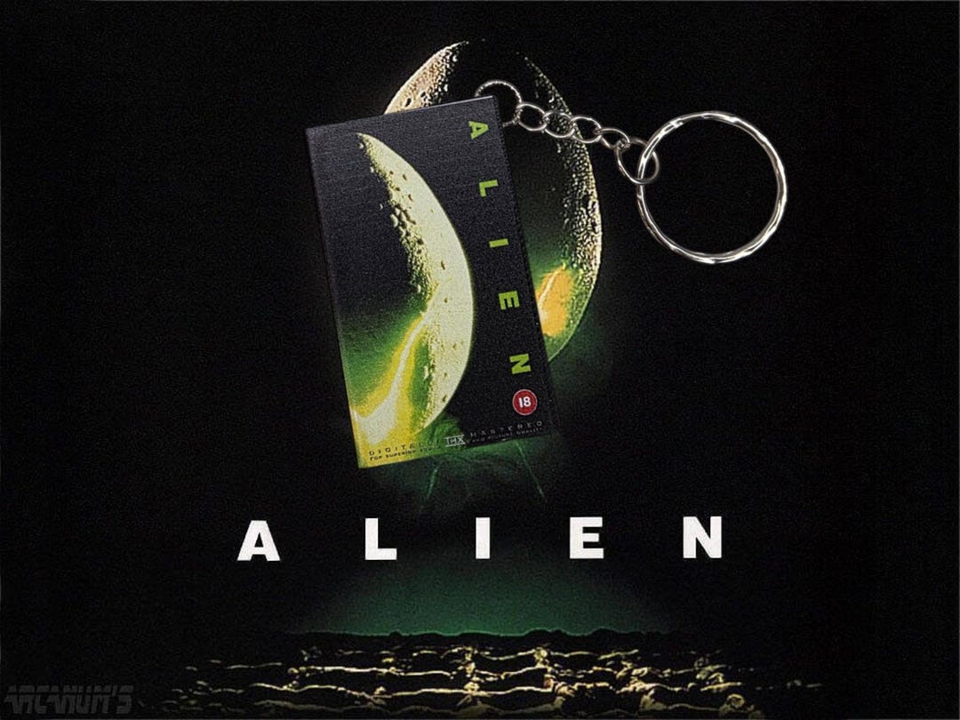 Retro VHS Style Keyring - Pop Culture Key Chain - Movie Memorabilia ...