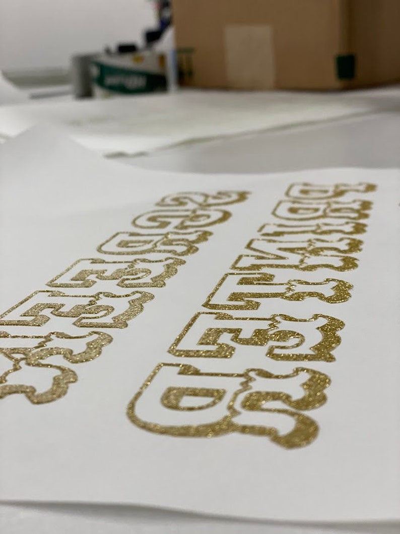 GLITTER Screen Print Transfer High Quality CUSTOM Screen - Etsy