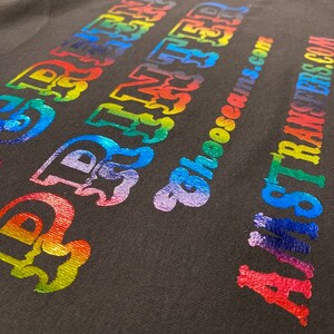 Foil Screen Printed Transfer - High Quality CUSTOM Screen Print ...