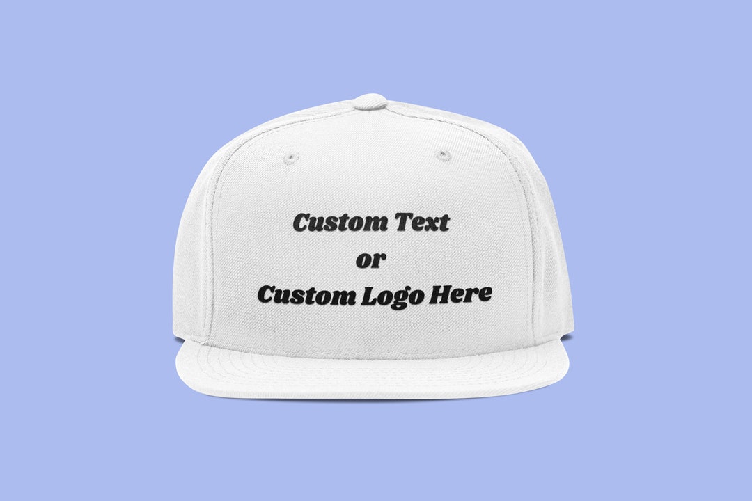 Custom Hat Custom Embroidered Hat Unisex Flat Bill Snapback Cap ...