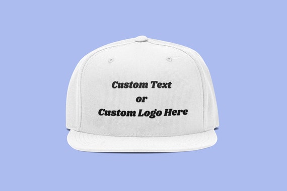 Custom Hat Custom Embroidered Hat Unisex Flat Bill | Etsy
