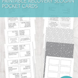 Printable Recovery Pocket Cards | 12-step Program Slogans, Sayings ...
