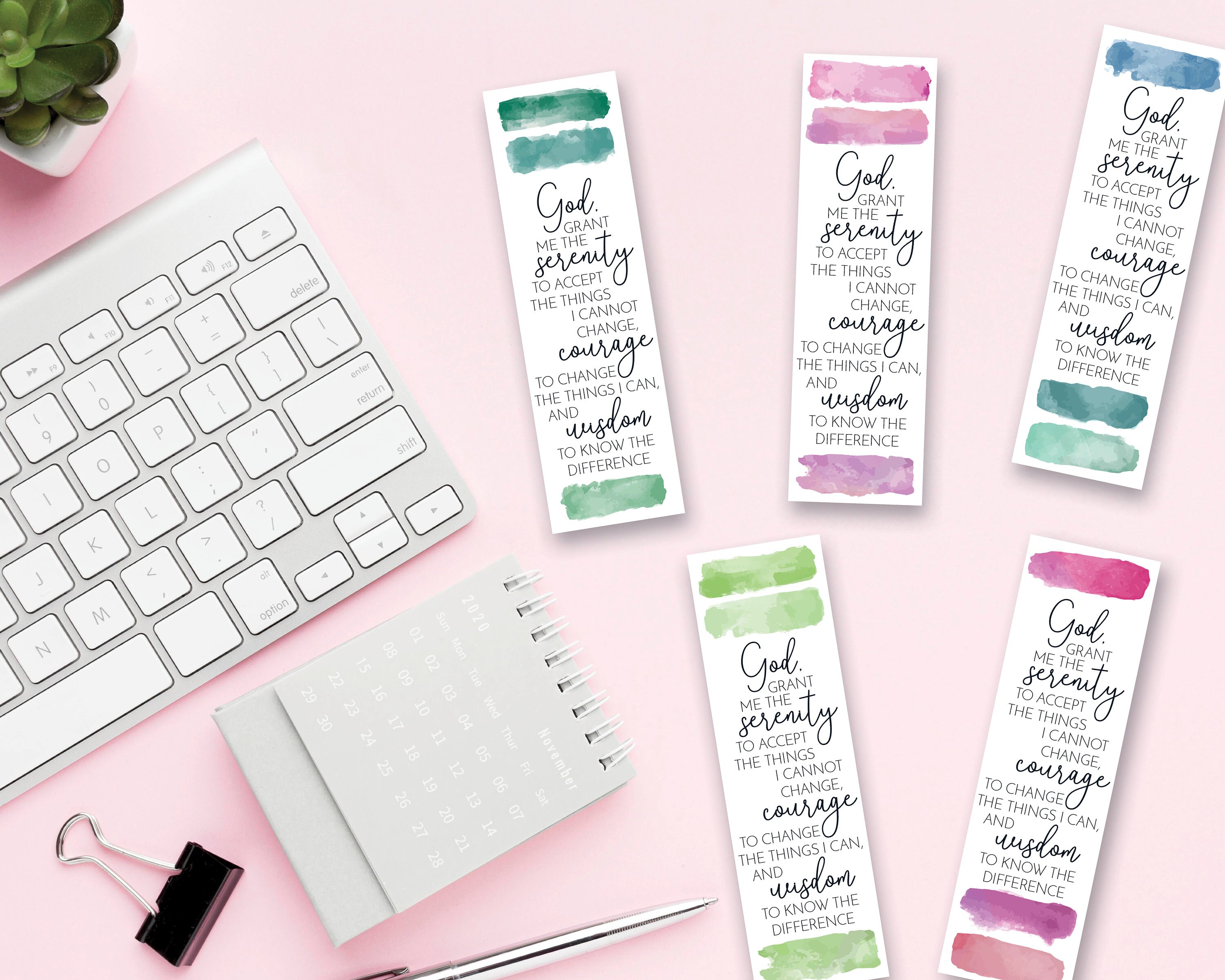 Printable Serenity Prayer Bookmarks - Alanon, Coda, & 12-step Slogans ...