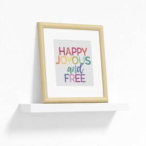 Happy, Joyous, and Free - Cross Stitch Pattern (INSTANT PDF DOWNLOAD ...