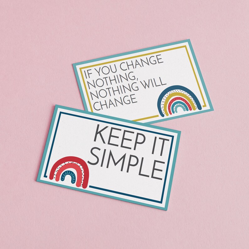 Rainbow Printable Recovery Pocket Cards Alanon Coda and - Etsy