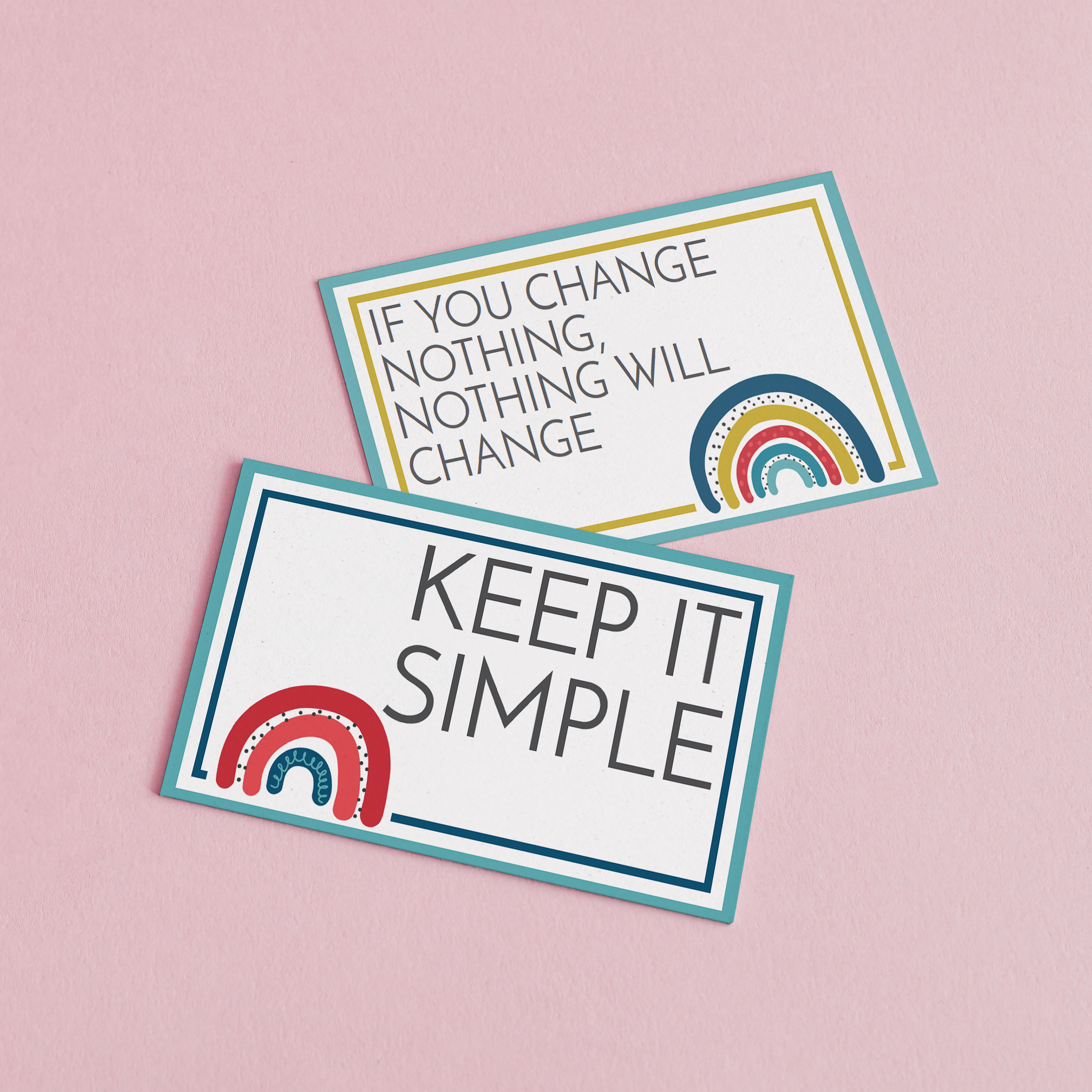 Rainbow Printable Recovery Pocket Cards Alanon, Coda, and Other 12-step ...