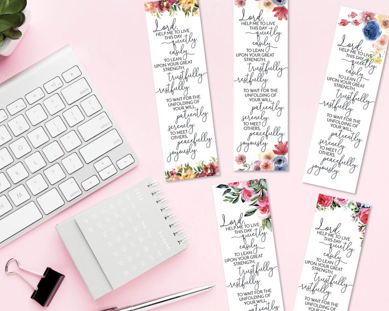 Printable Recovery Bookmarks - Watercolor Morning Prayer of St. Francis ...