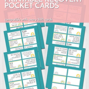 Printable Recovery Pocket Cards - Alanon, Coda, and Other 12-step ...