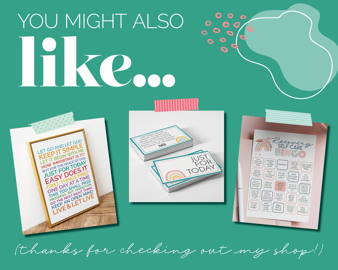 Printable Recovery Pocket Cards Alanon Coda and Other - Etsy