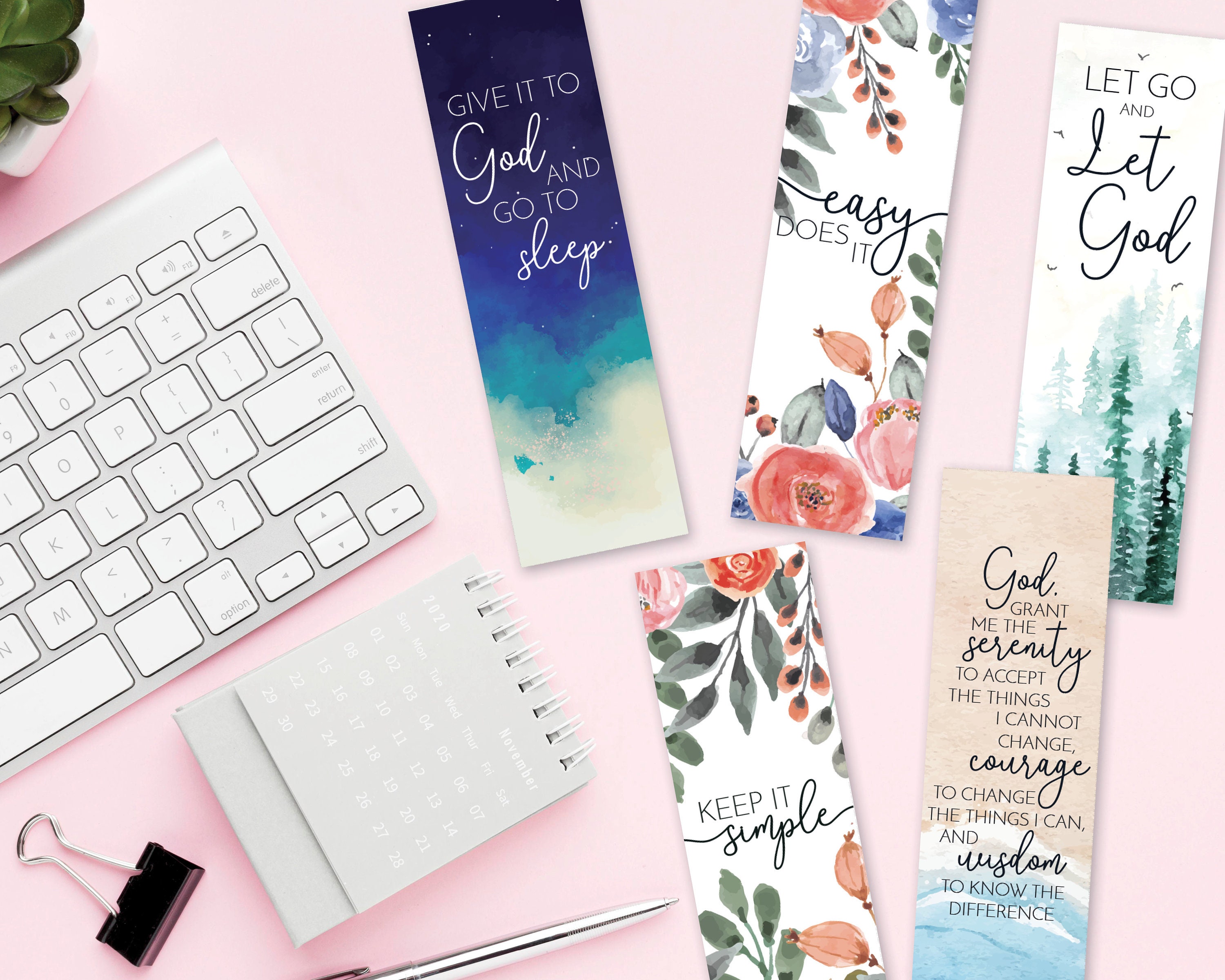 Printable Recovery Bookmarks - 12-step Program Slogans and Quotes - Set ...