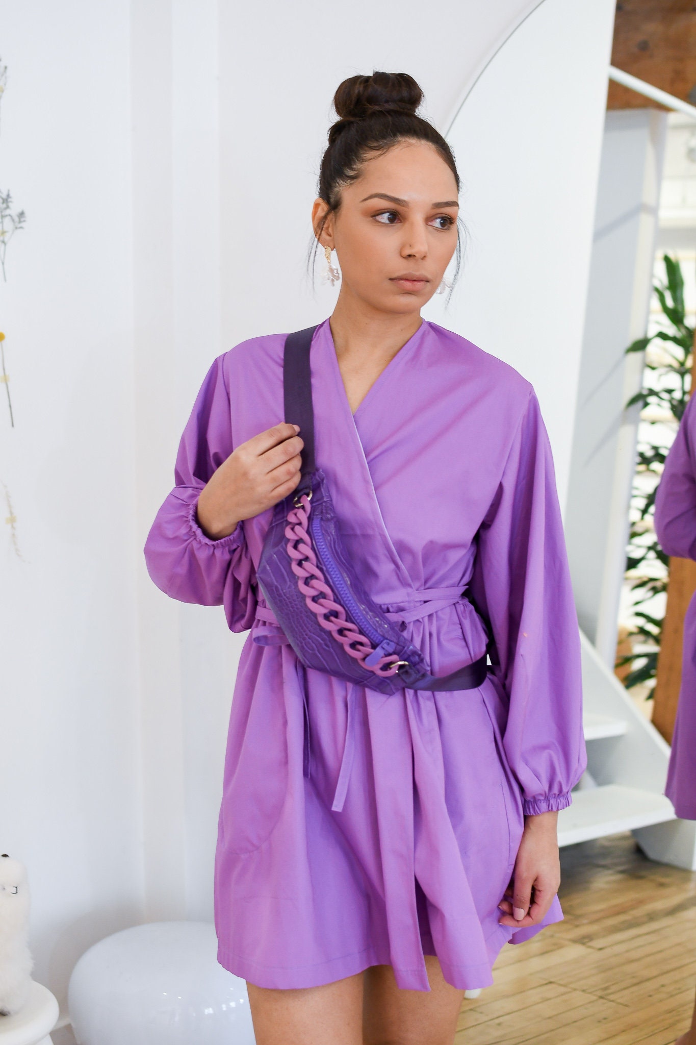 Purple Chained Fanny Pack With Chain Detail - Etsy