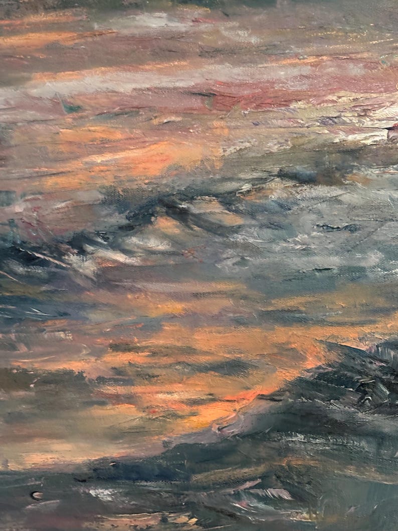 Original Dusky Sunset Oil Painting - Etsy