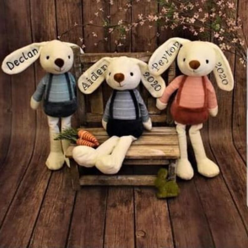 Personalized Plush Bunny Personalized Easter Bunny - Etsy