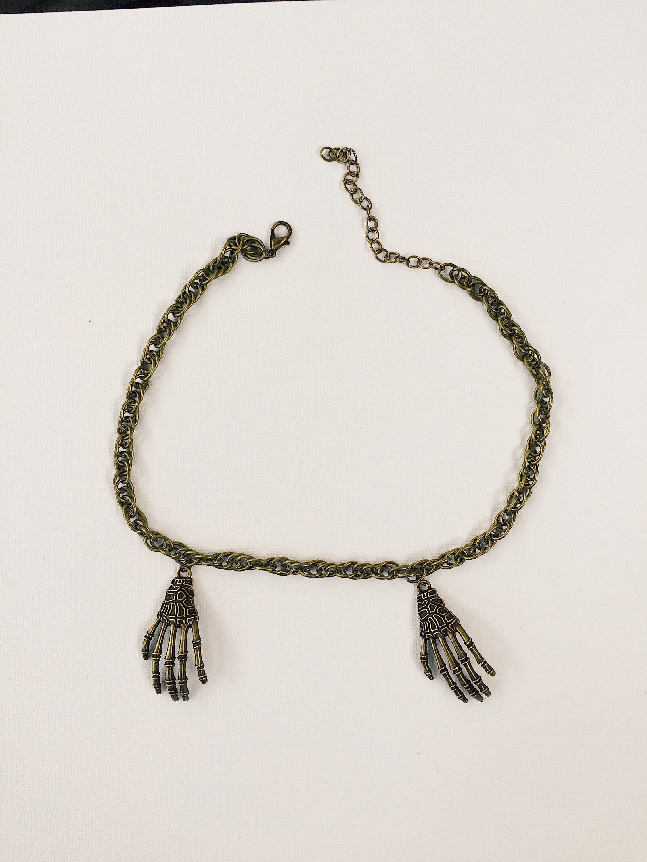 Skeleton Hand Choker Necklace | Etsy