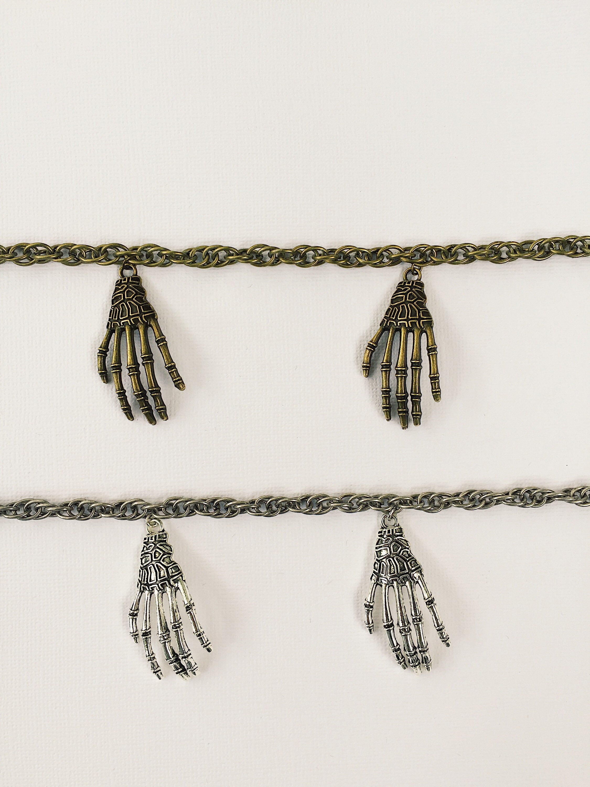 Skeleton Hand Choker Necklace | Etsy