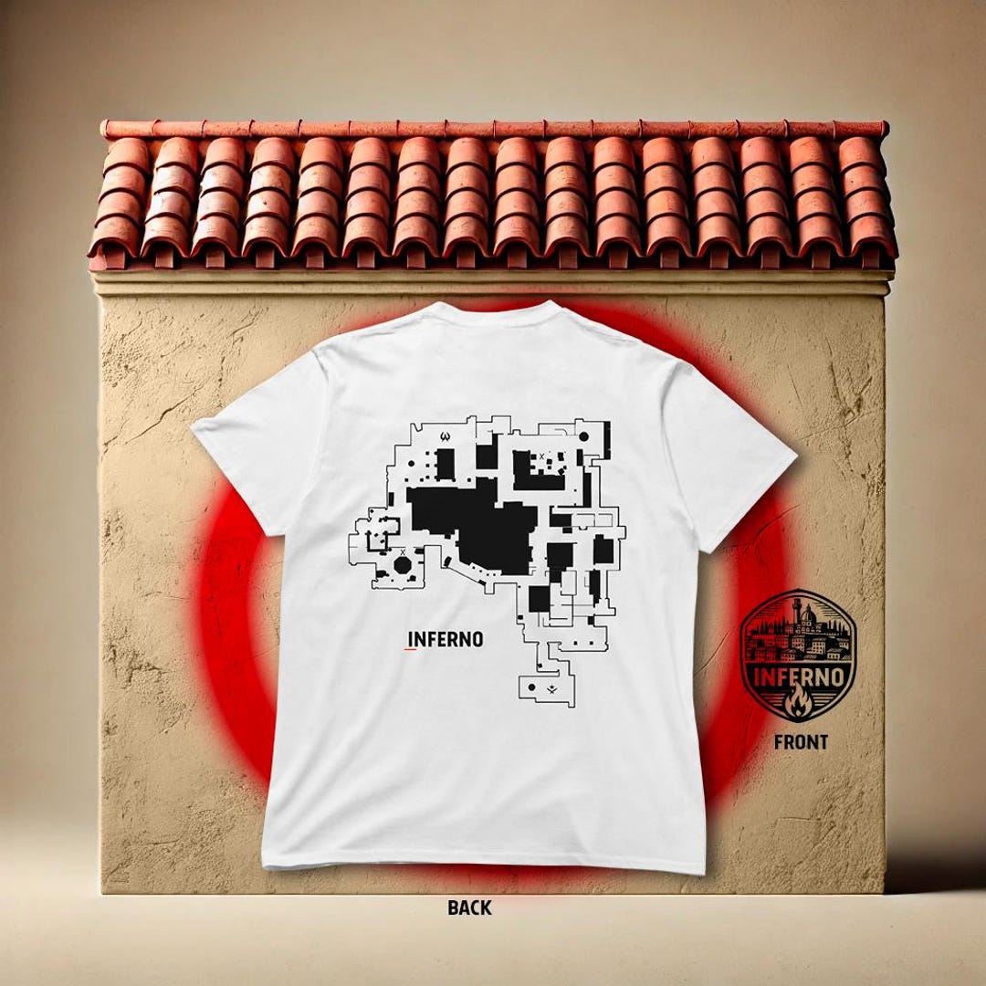 Inferno T-shirt | Cstrike | Counter Strike | CS2 | Gaming Apparel for ...