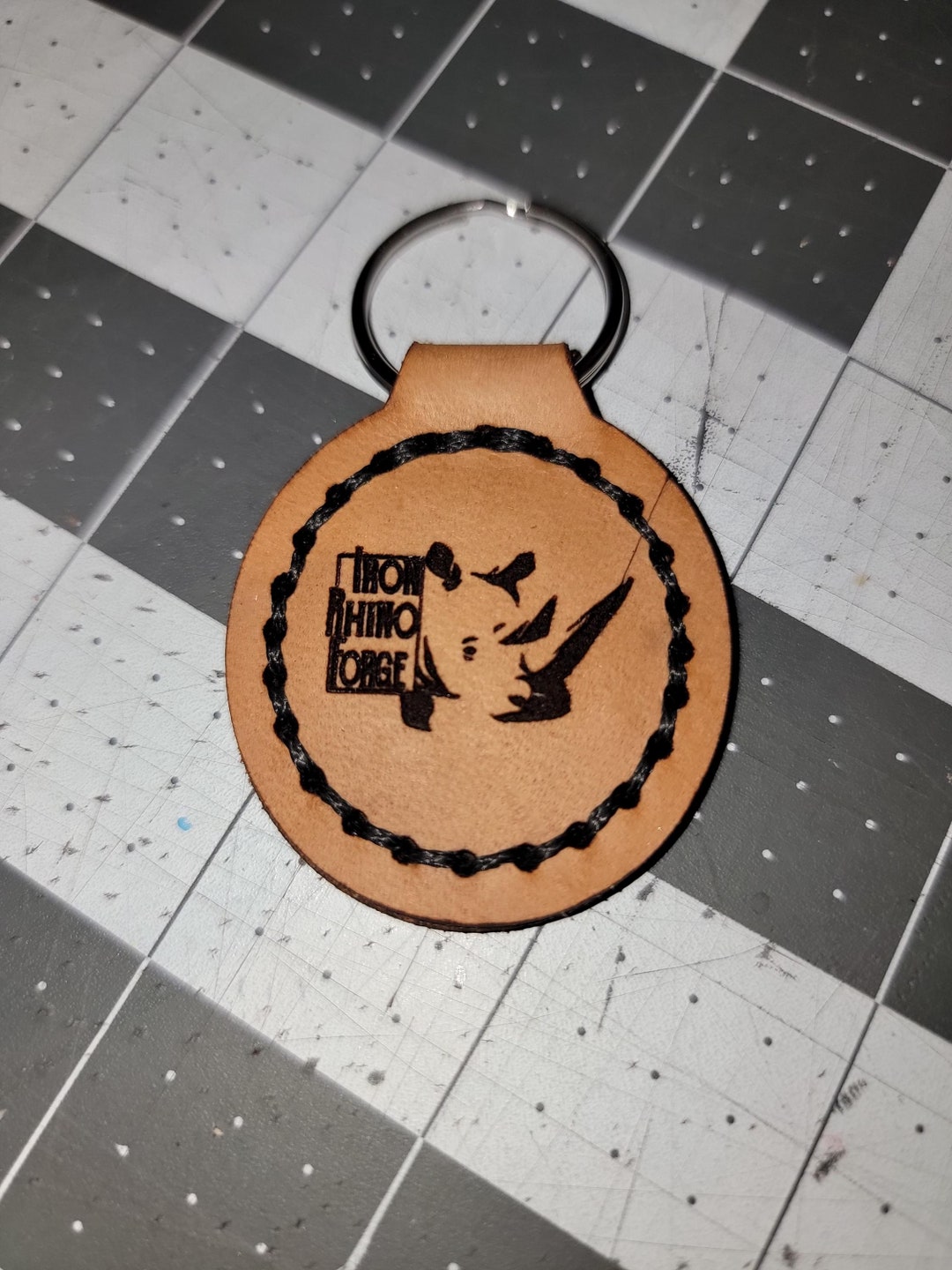 Custom Logo Keychain, Custom Real Leather Keychain, Laser Engraved ...