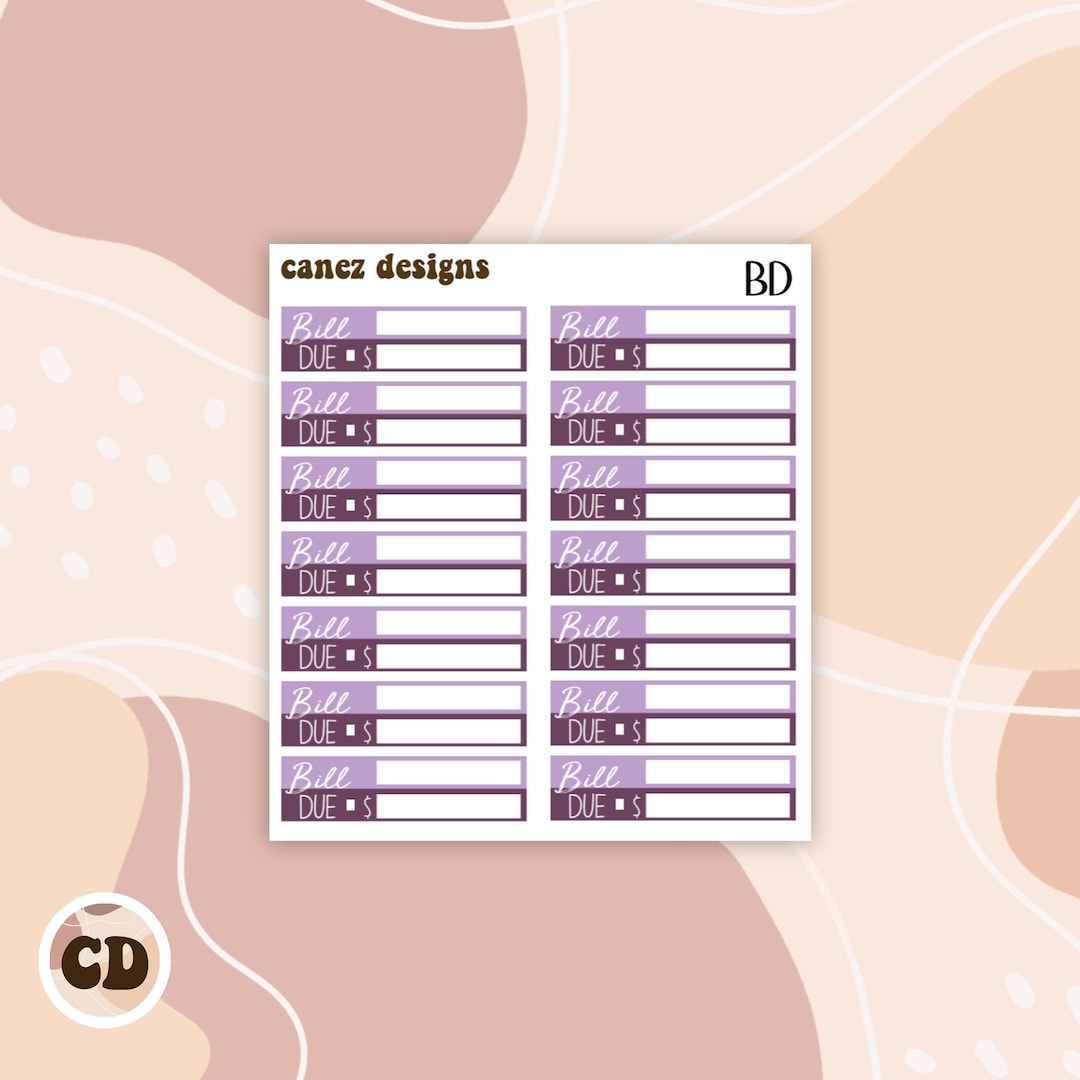 January Expense Trackers and Bill Due Stickers Plum Paper Planner ...