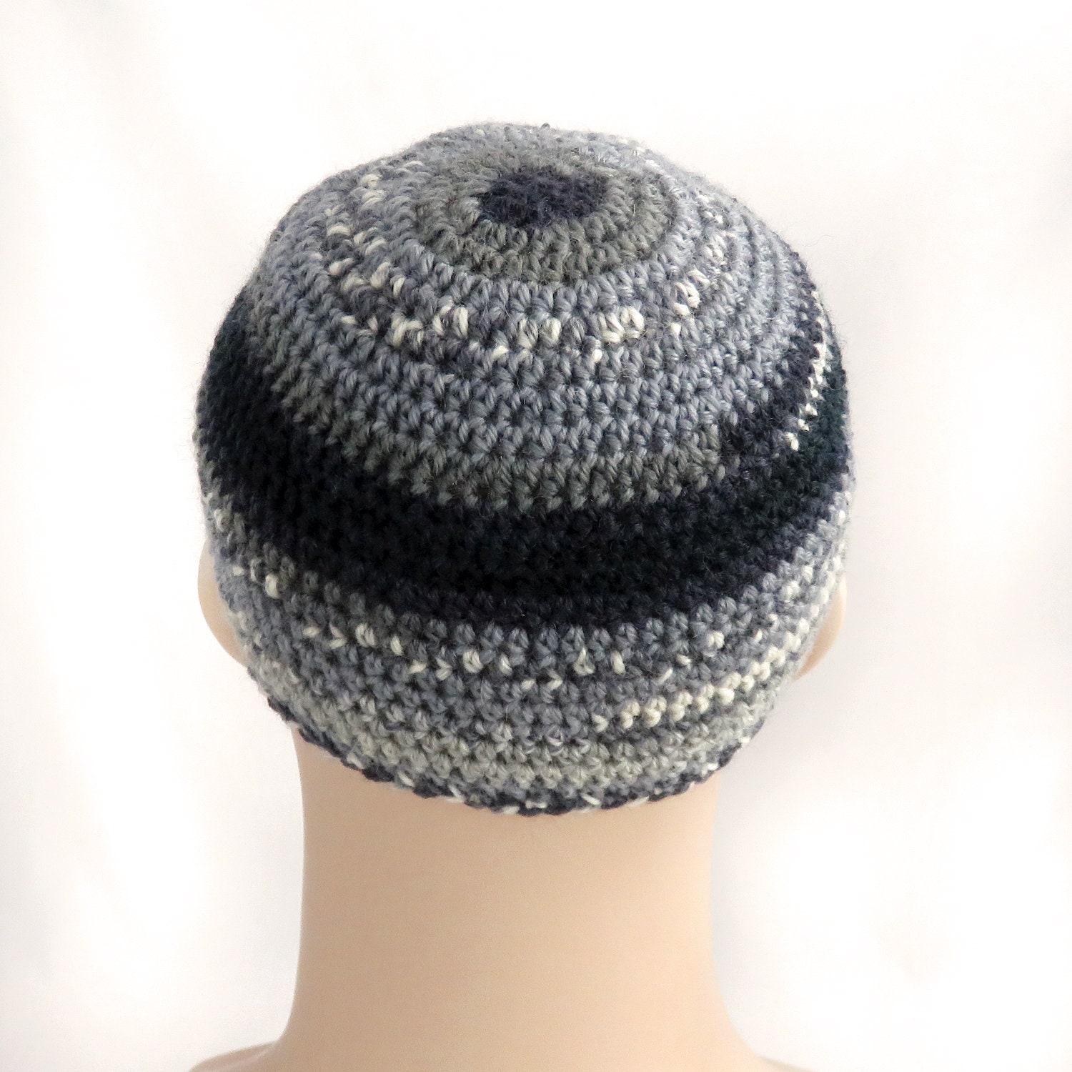 Handmade Crochet Kippah Men Beanie- Wool Acrylic Yarmulke, Multi-color ...