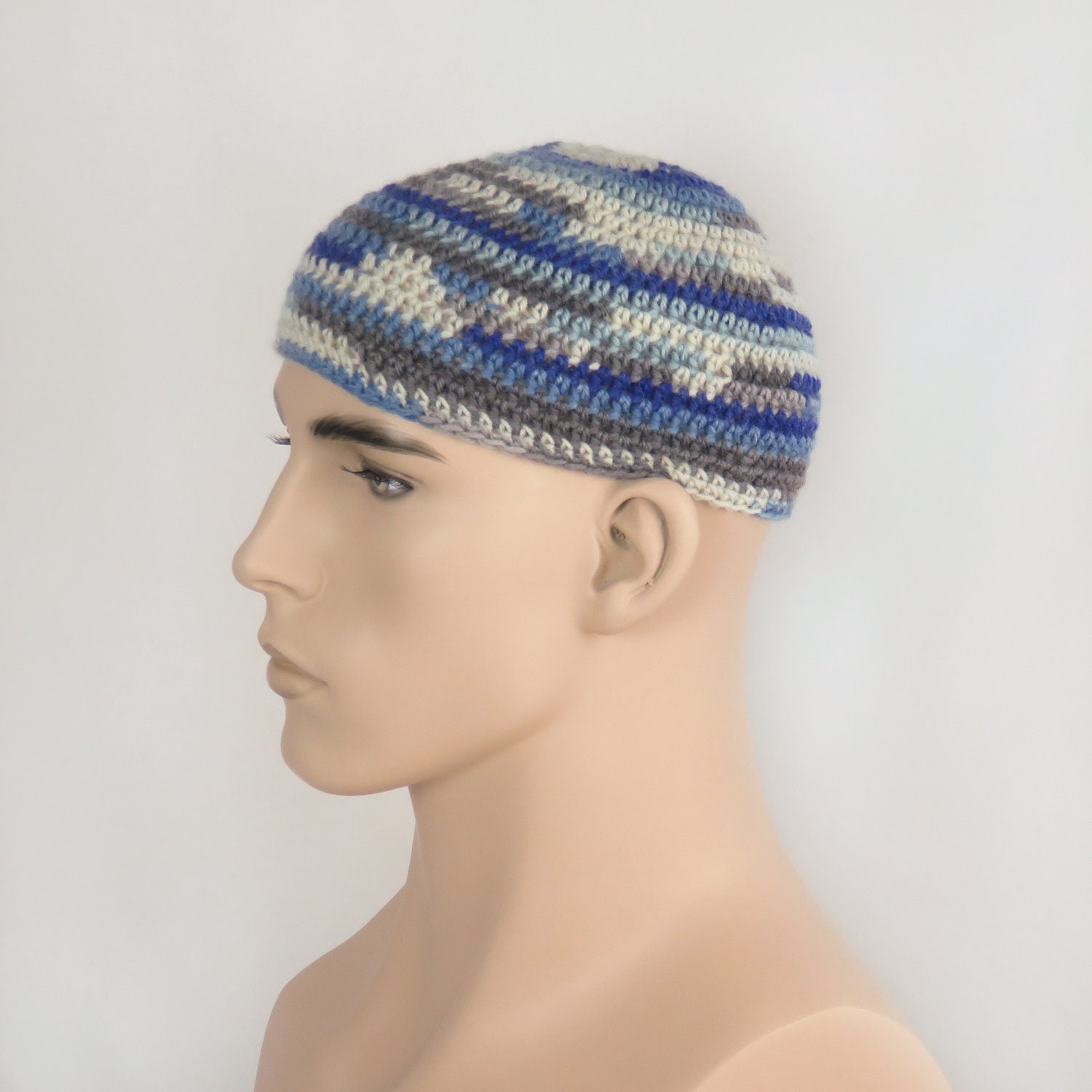 Kippah Kippot Jewish Kipa Hand Crochet Wool Acrylic Adult Yarmulke Kufi ...
