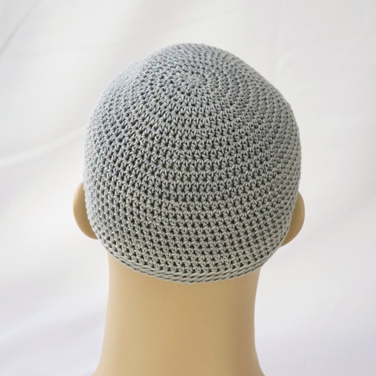 Grey Light Grey Kippah Kippot Jewish Kipa Hand Crochet Cotton Adult ...