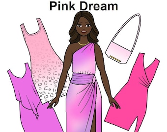 Purple Paper Doll - Etsy