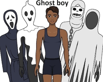 Ghost Paper Doll - Etsy