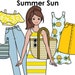 Summer Sun Paper Doll - Curvy Printable Paper Doll - Comfortable ...