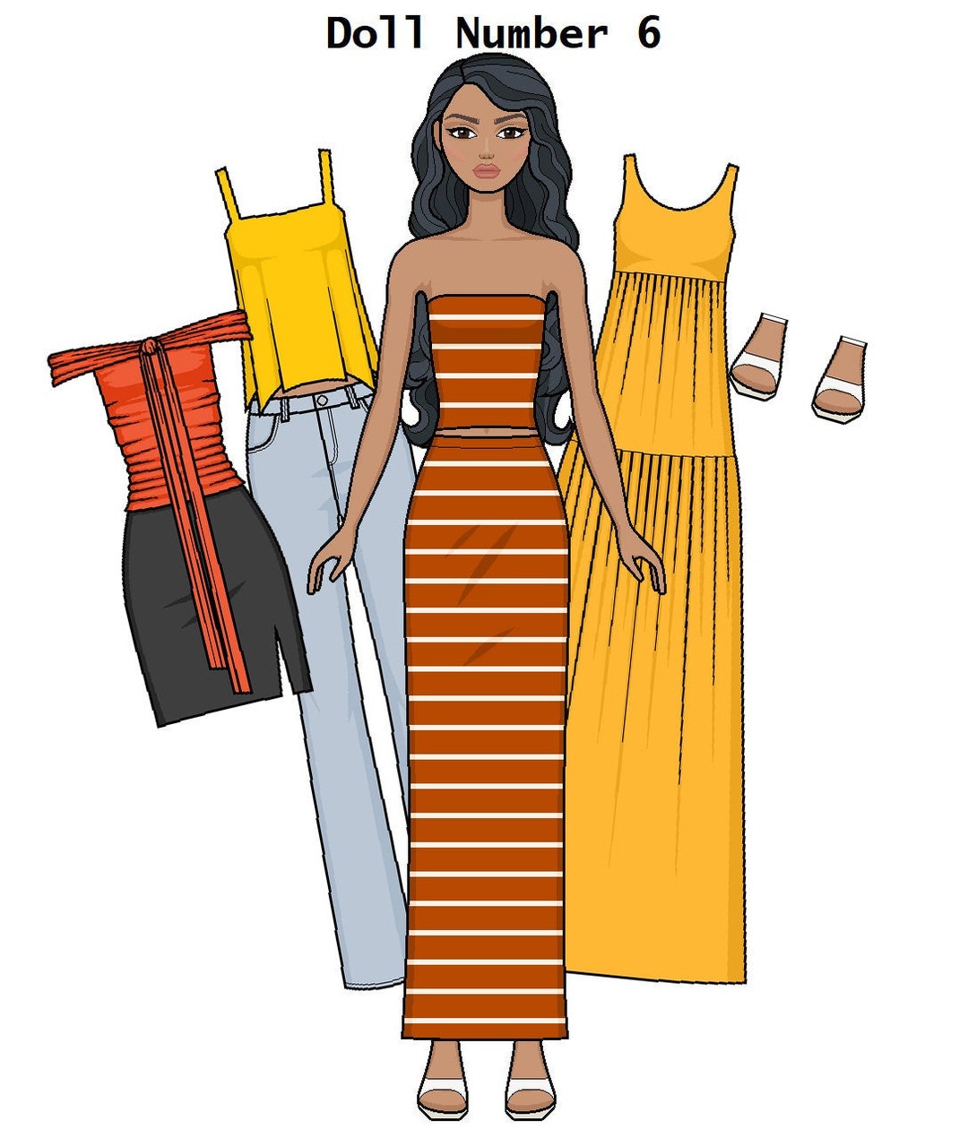 Doll 6 Paper Doll - Bold Colors and Cozy Fashion - Indian Doll India ...