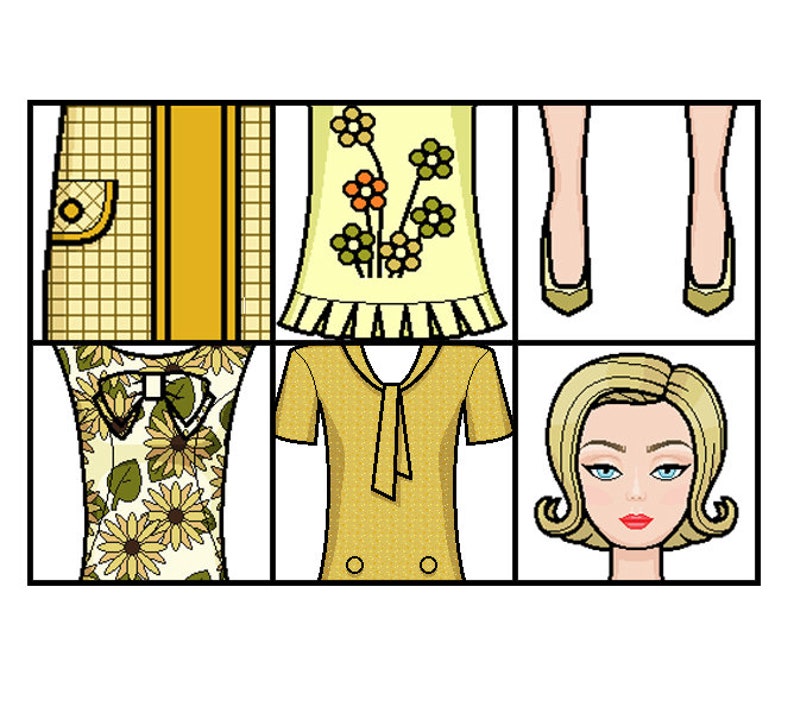 Golden Girl Glamour Paper Doll Printable Paper Doll | Etsy