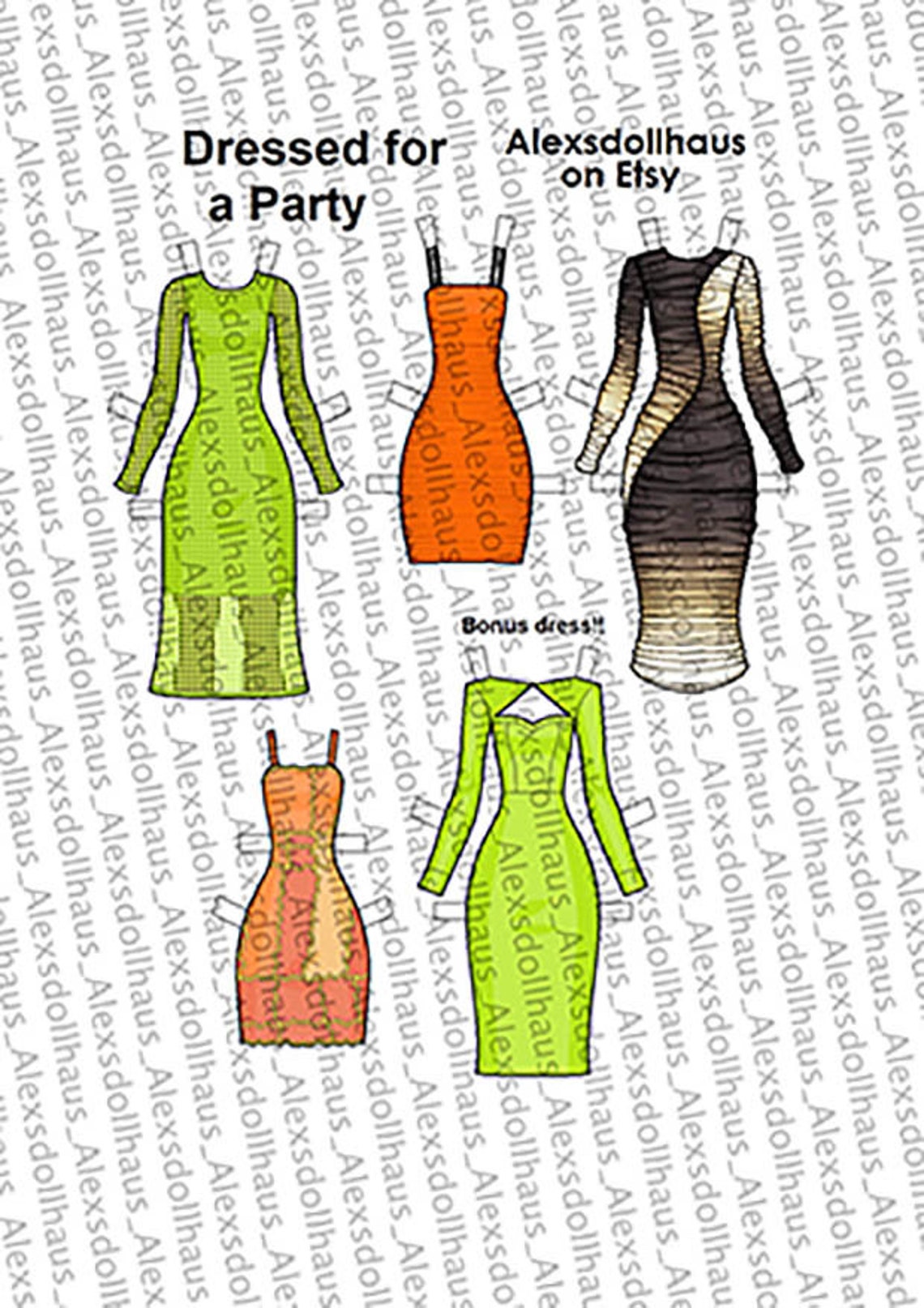 Dressed for a Party Symone Printable Paper Doll High - Etsy