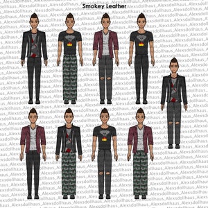 Smokey Leather Paper Doll - Printable Male Paper Doll - Punk Rock ...