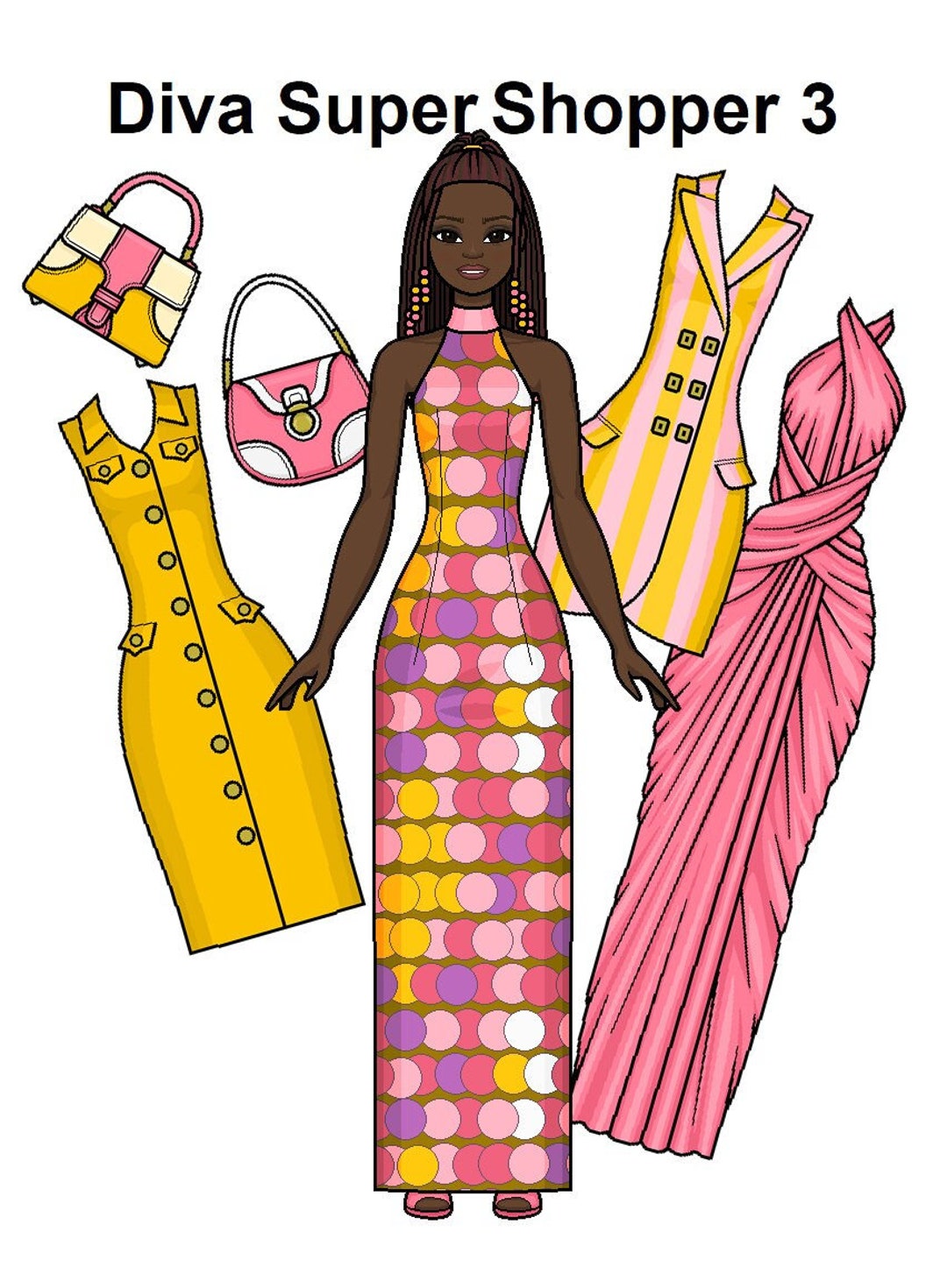 Diva Super Shopper 3 - Printable Paper Doll - Italian Fashion Dresses ...