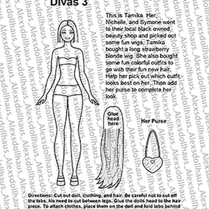 Wild & Fun Divas 3 Tamika - Printable Paper Doll - Willd Colorful ...