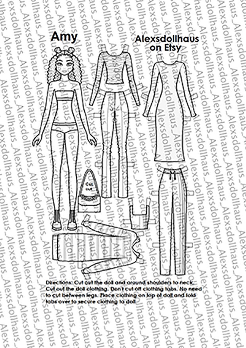 Amy Paper Doll - Hourglass Body Shape - Casual Fashion - Latina ...