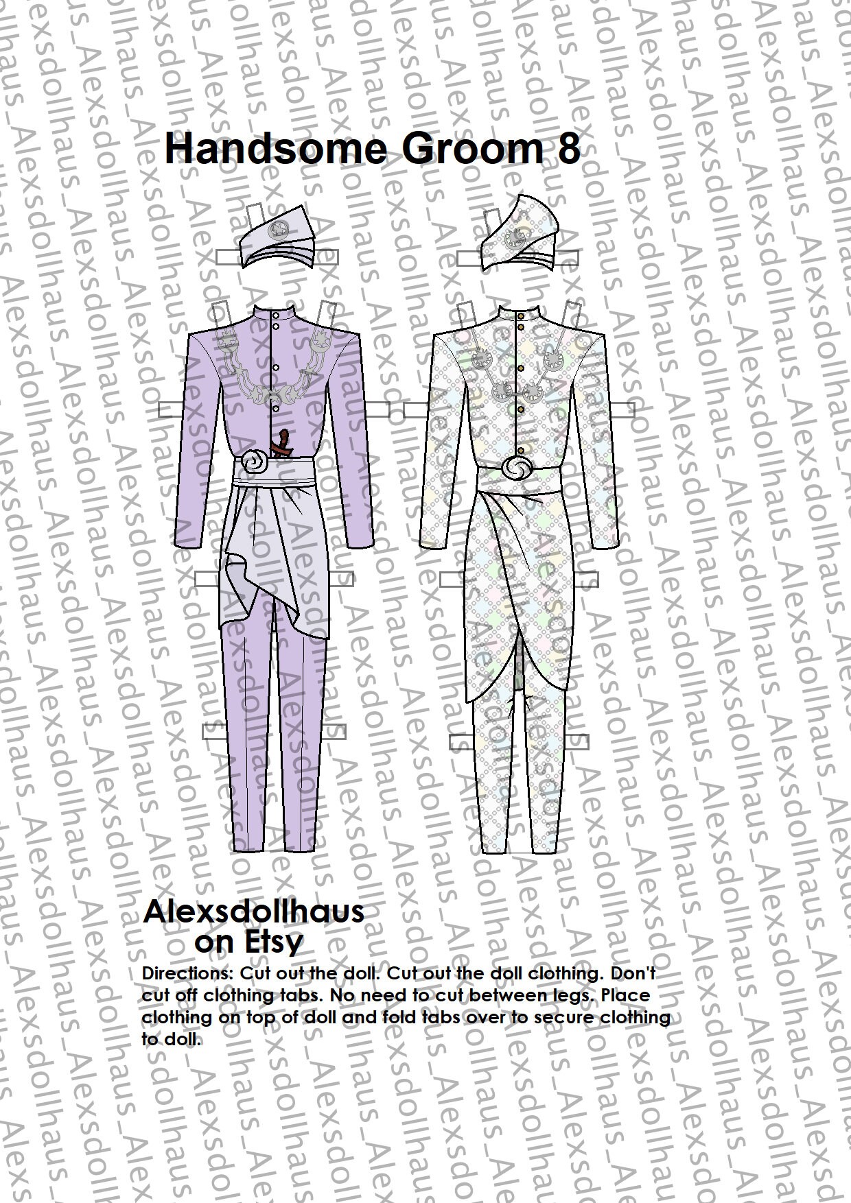 Handsome Groom 8 Printable Male Paper Doll Malaysian Wedding - Etsy