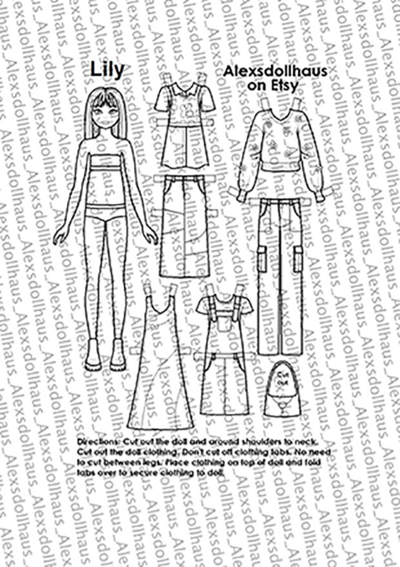 Lilly Paper Doll Apple Body Shape Casual Fashion Asian - Etsy