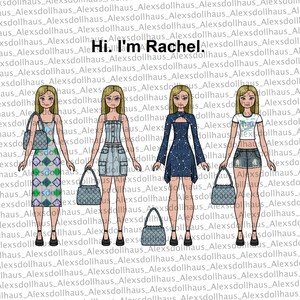 Rachel Paper Doll - Pear Body Shape - Casual Fashion - Blonde Paper ...