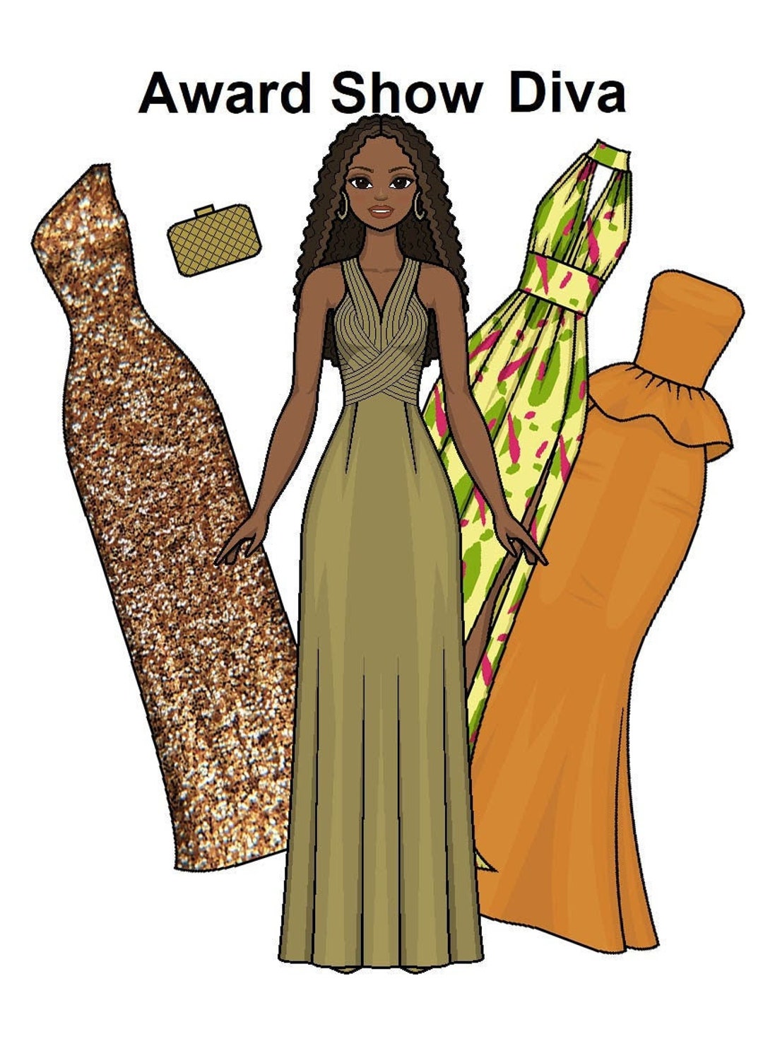 Award Show Diva Nichelle - Printable Paper Doll - High Fashion Gowns ...