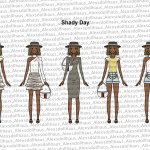 Shady Day Paper Doll - Printable Paper Doll - Zip Dress - Zebra Print ...