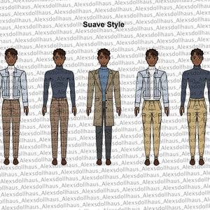 Suave Style Paper Doll Printable Male Paper Doll Winter Fashion Retro ...