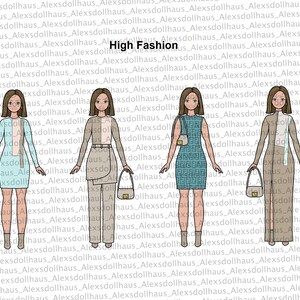 Runway Vision Paper Doll - Fashion Show Fashion- Curvy Printable Paper ...