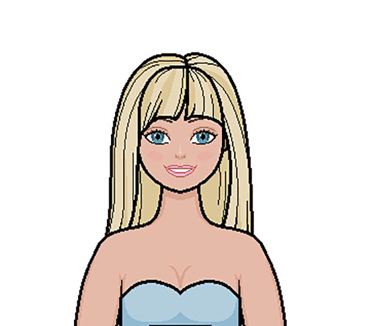 Blue J Paper Doll Curvy Printable Paper Doll Blue Dresses - Etsy Canada