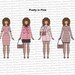 Pretty in Pink Paper Doll Red Hair Printable Paper Doll - Etsy