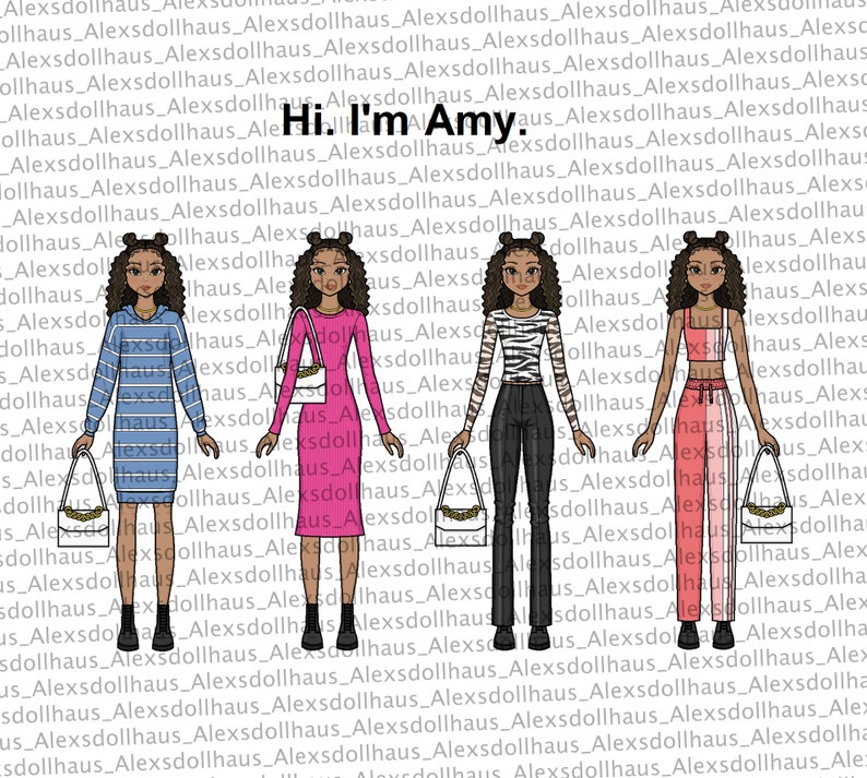 Amy Paper Doll - Hourglass Body Shape - Casual Fashion - Latina ...