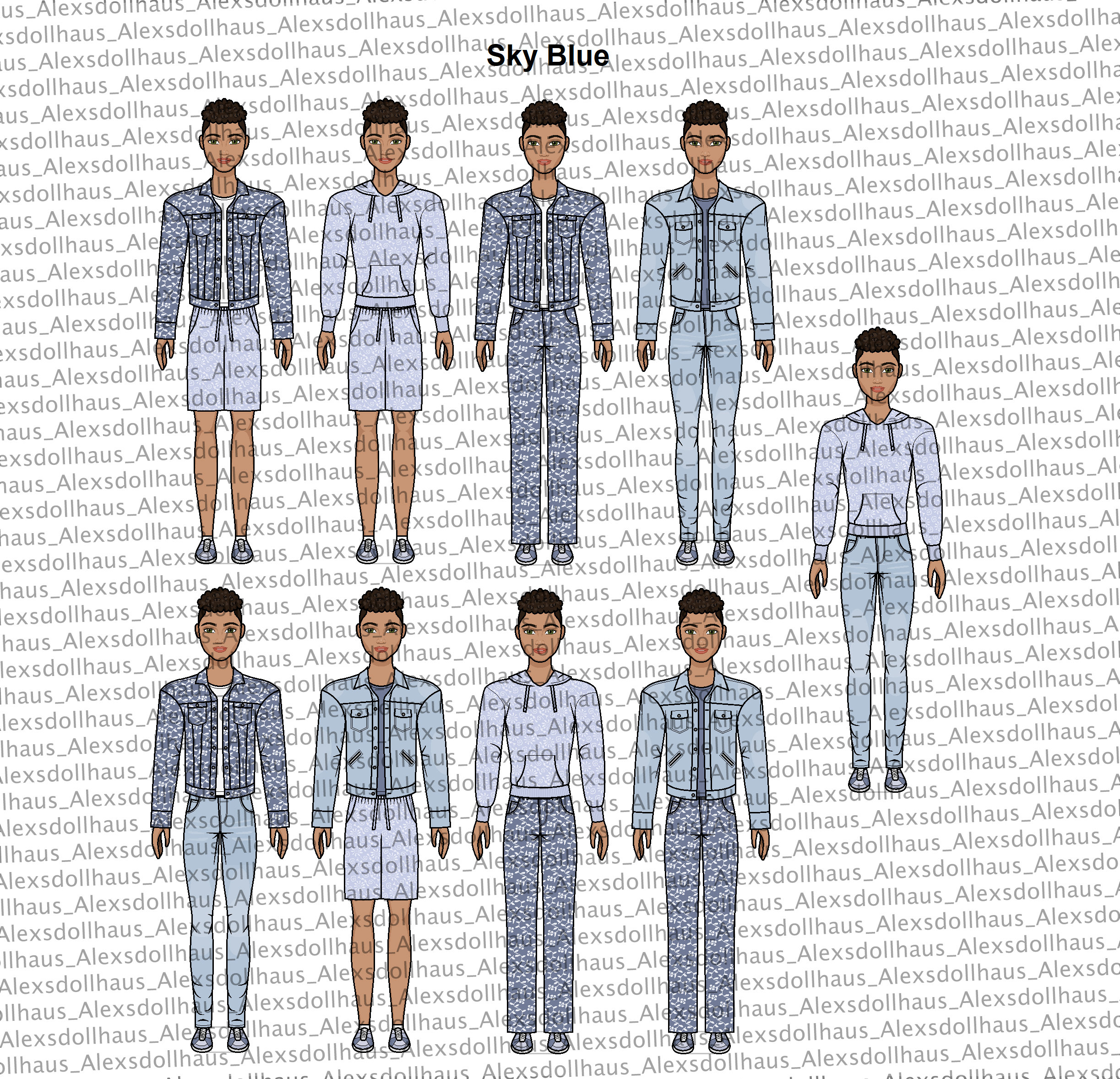 Sky Blue Paper Doll Printable Male Paper Doll Winter and - Etsy Australia